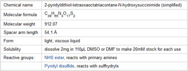 PEG12-SPDP (PEGylated, long-chain SPDP crosslinker) 100 mg | Buy Online ...