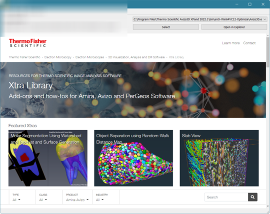 Xtra Library for Thermo Scientific Amira, Avizo and PerGeos Software